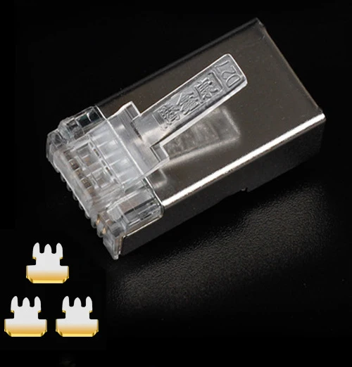 Zxx Rj45 Connector Perforated Through-hole Network Crystal Head 8p8c ...