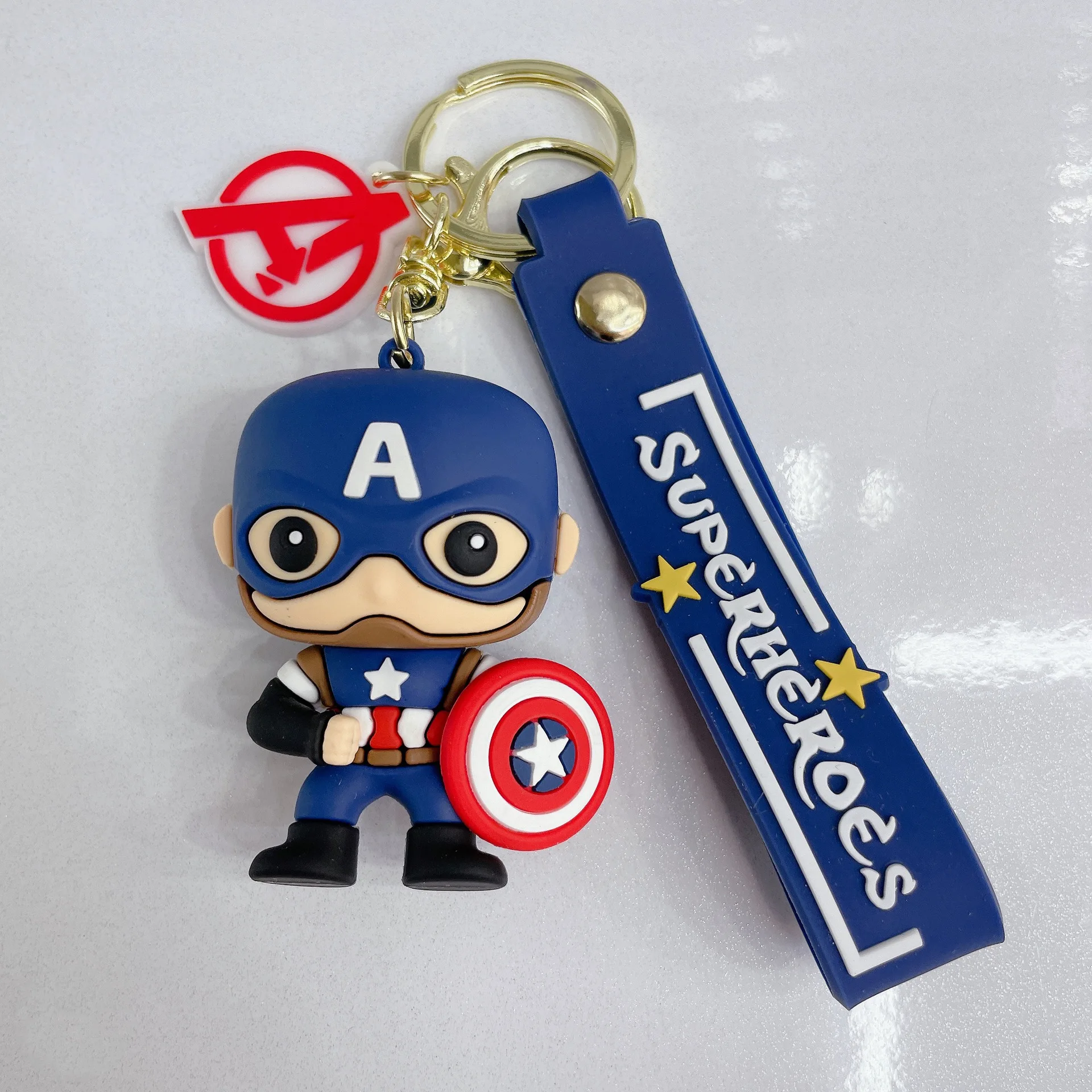 Creative Rubber Dolls Cartoon Marvel Superhero Spider-man Key Ring With ...