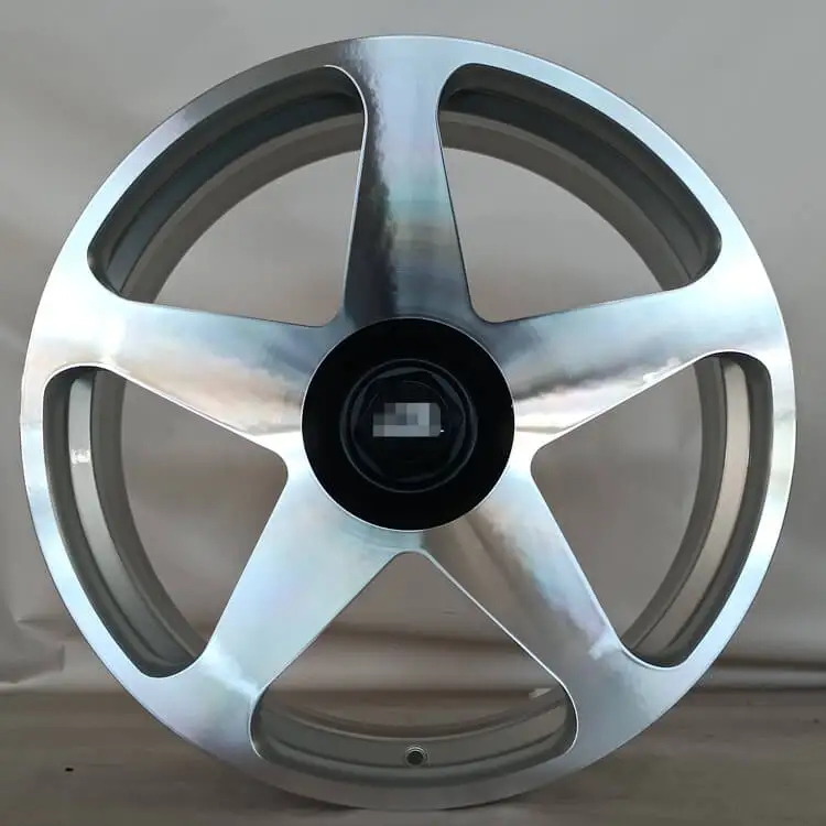 Alibaba.com: 5 Spoke Glossy Silver Machined Face Alloy Wheels 16 17 18 ...