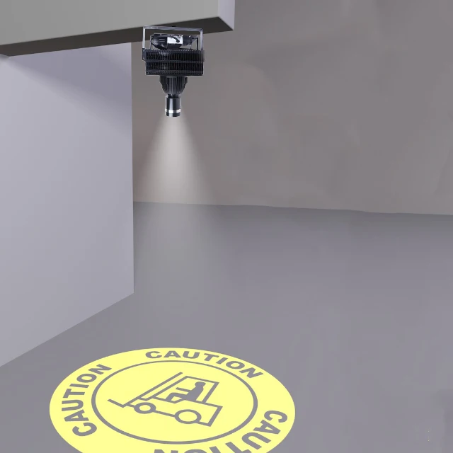 Safety Sign Logo Projection On Floor Safety Signs Focus on the ...
