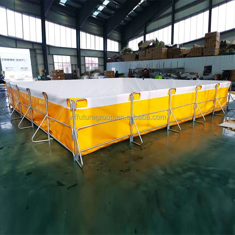 Rectangular Galvanized Pipe Fish Farming Tank System High Yield Large ...