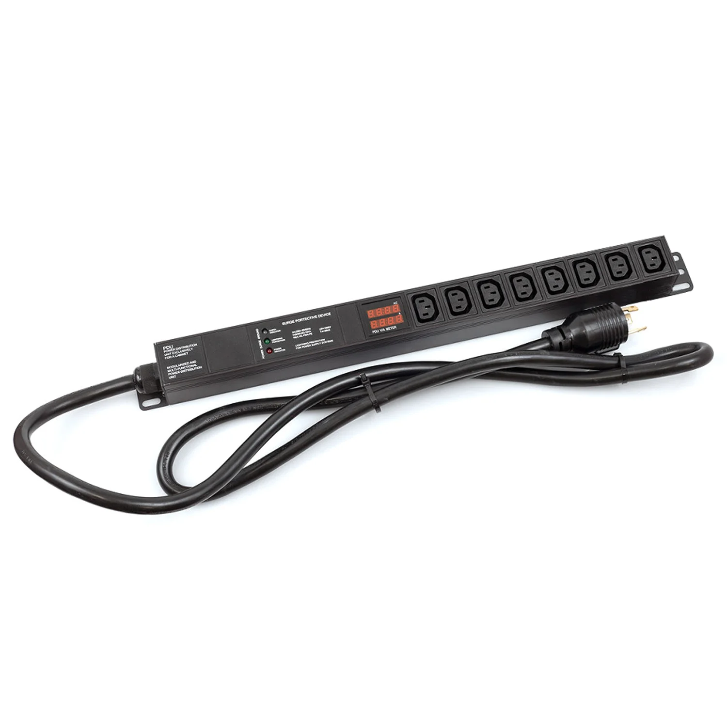 Oem Pdu With Digital Meter Volts Amps L6-30p Iec 8 Way C13 240v 30a ...