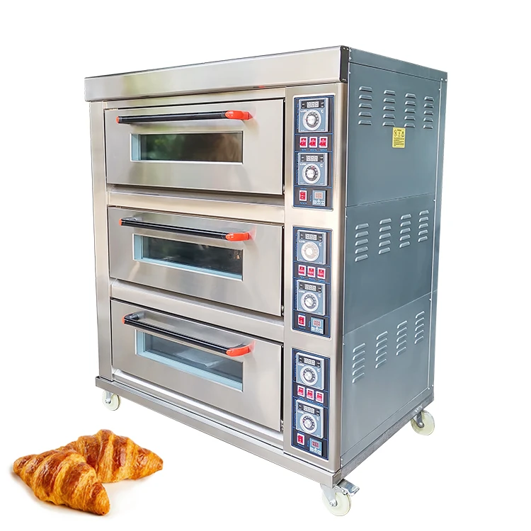 3 Deck 6 Trays Commercial Kitchen Electric Oven for Baking