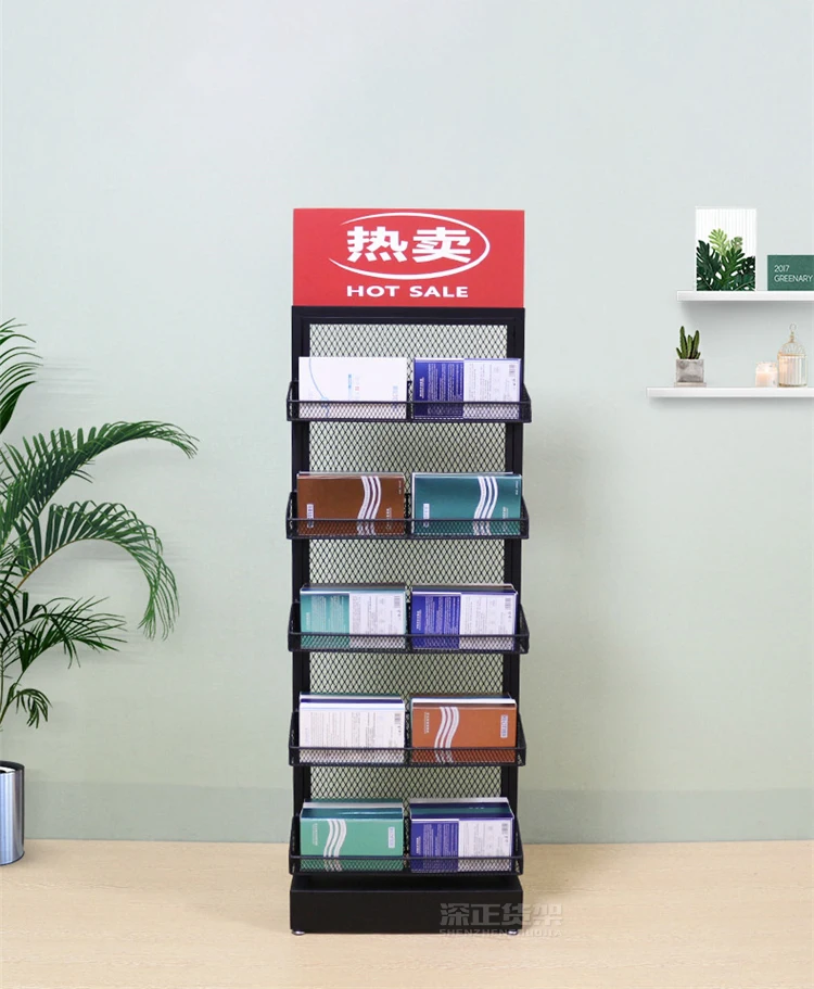 Customizable Wire Shelf Racks Display Portable Supermarket Display Rack ...