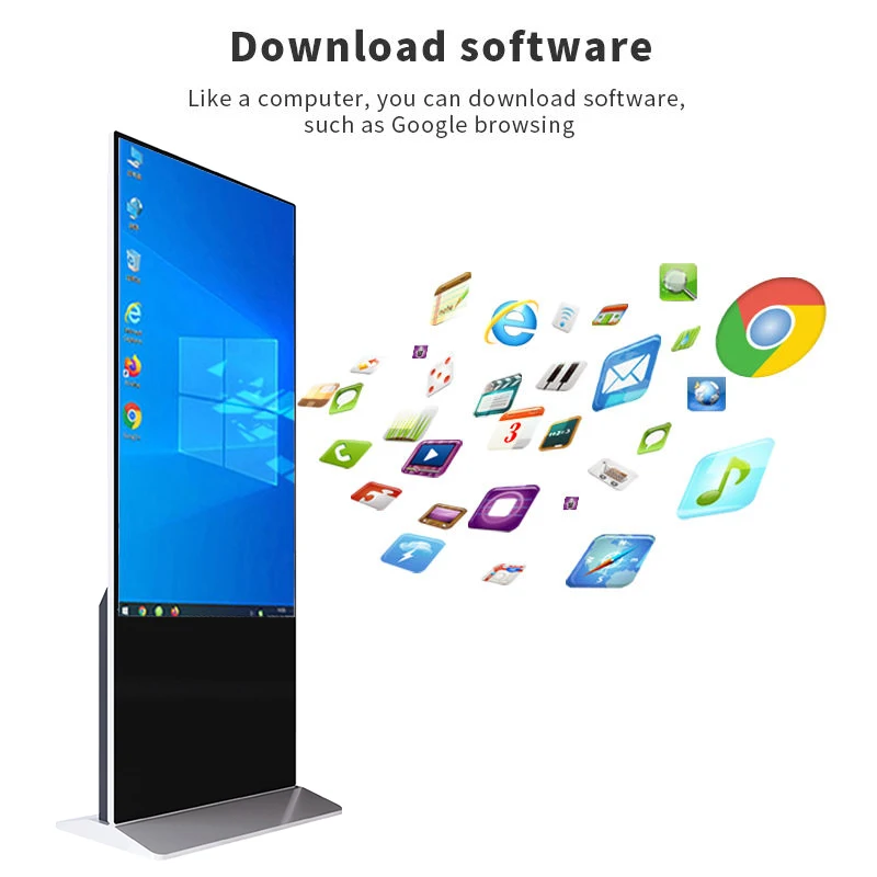 43 Inch Floor Standing Indoor Billboard Led Advertising Screen Digital ...