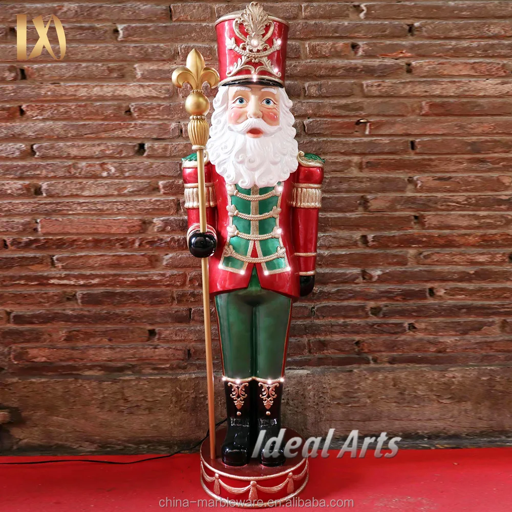 Custom Home Decor Christmas Decoration Fiberglass Santa Nutcracker ...