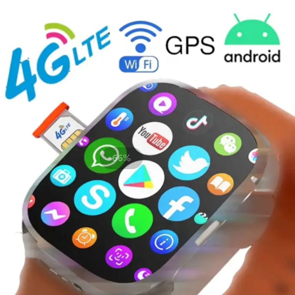 Android Smart Watch Ultra 4g Sim Phone Watch With Two Straps Gps Big Memory Smart Watch Download