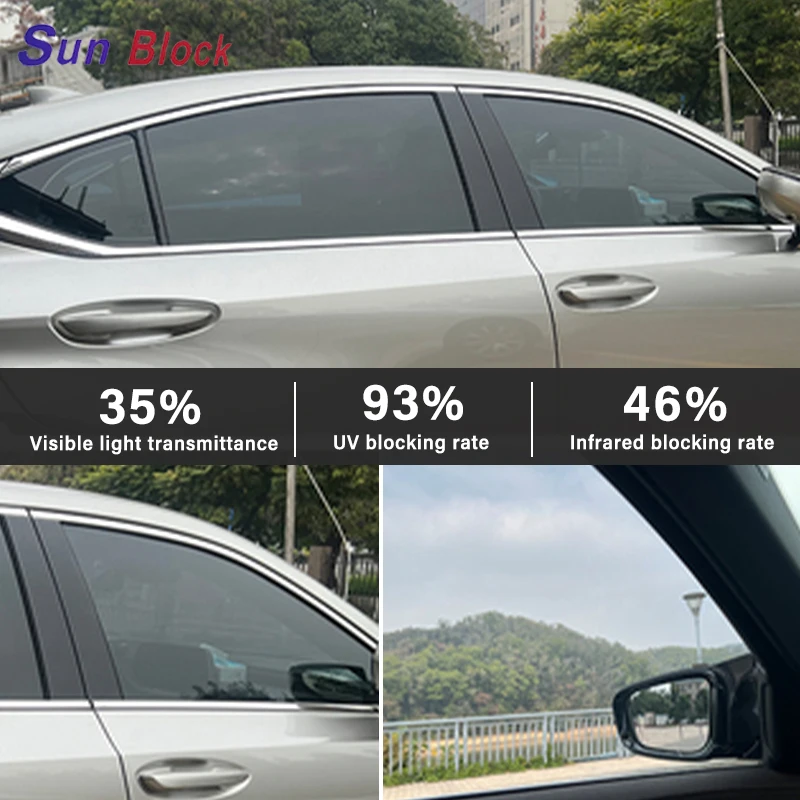 1PLY Sun Block Car Tint Film - Privacy & UV Protection