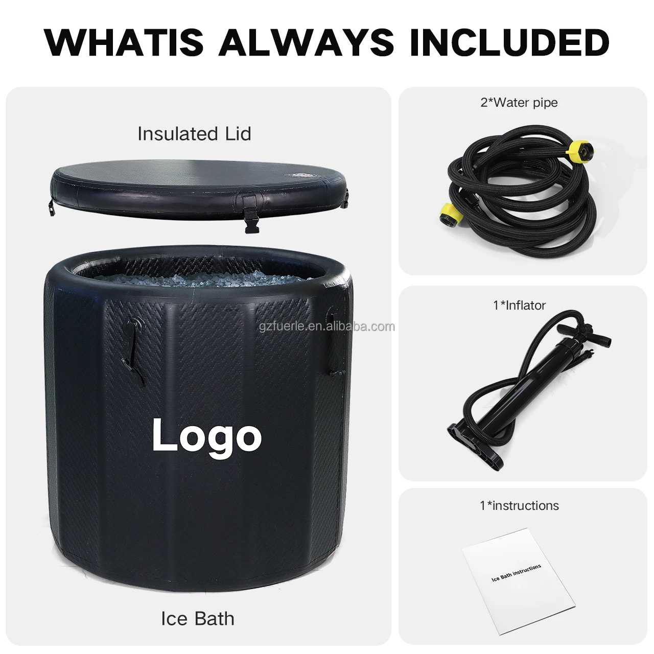 Pvc Inflatable Ice Bath Bucket Recovery Pod Portable Cold Plunge Tub ...