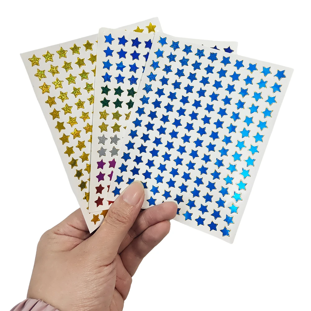 Teacher Shining Star Stickers Label Stickers Five Pointed Star Smiling ...