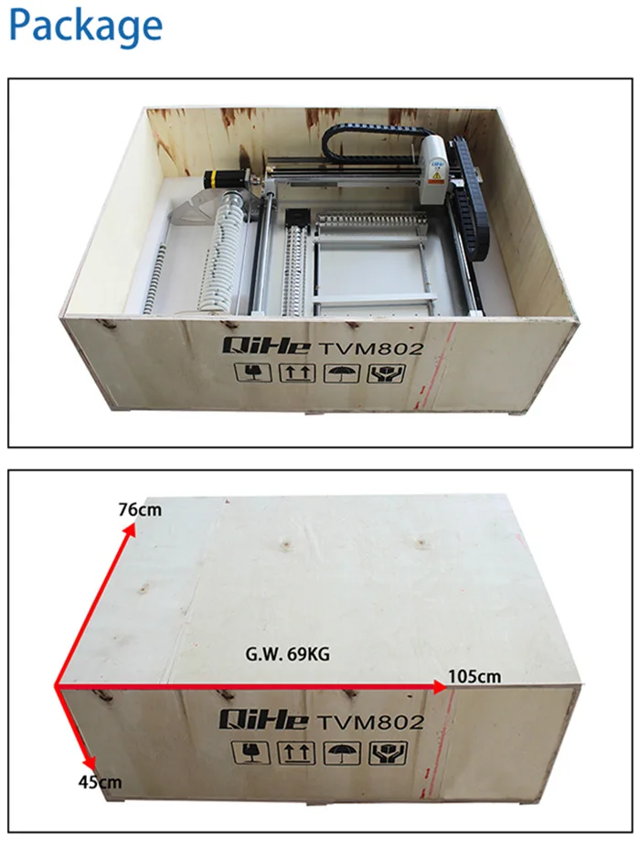 Qie Tvm802b-x 高速自动 Smt 桌面视觉拾取和放置机器 Pcb 组装机械 - Buy 桌面拾取和放置机器,齐河tvm802,Pcb组装机器 Product on Alibaba.com