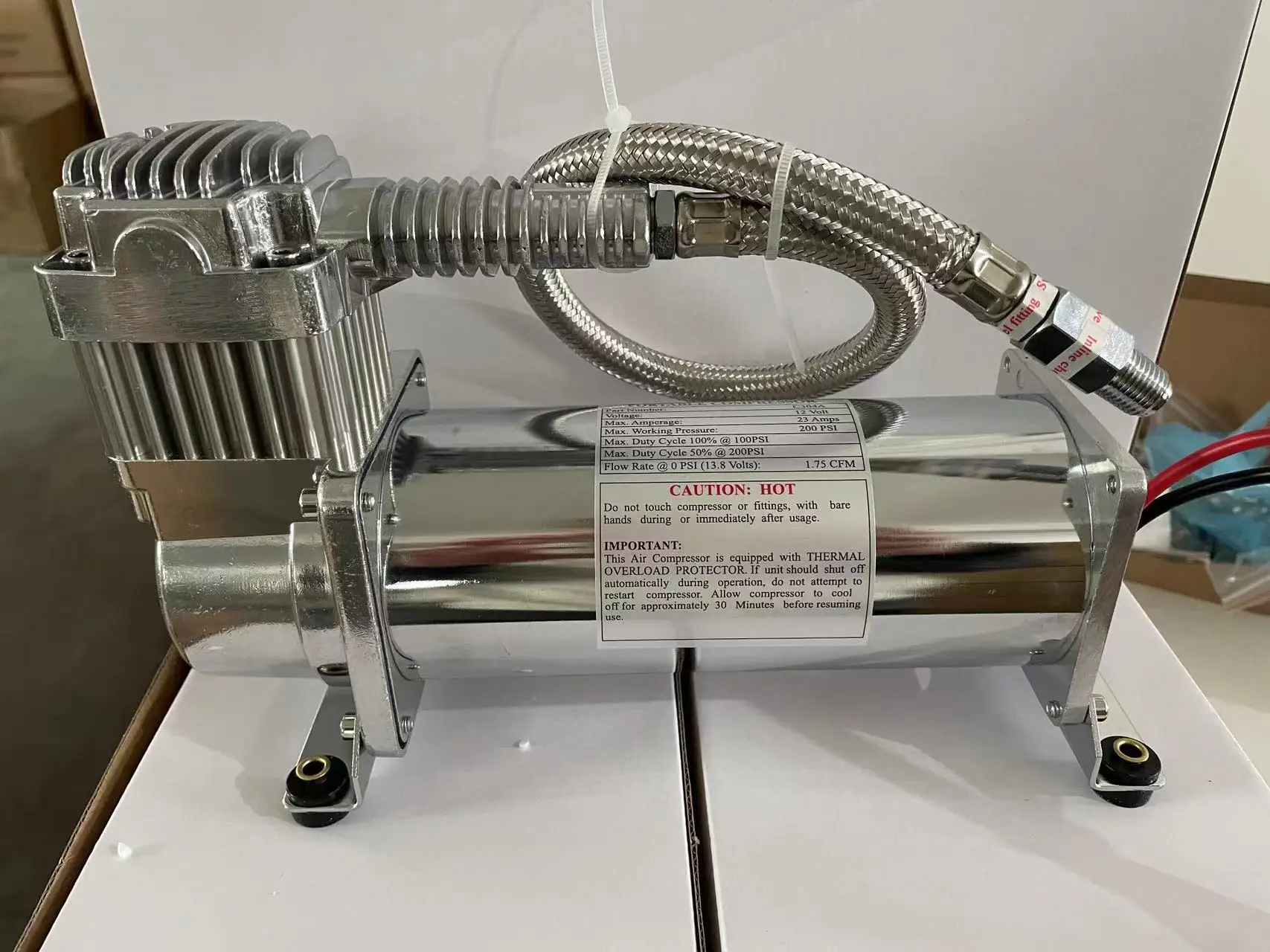 12v Dc Portable Air Suspension Pump 480C Tyre 200psi air Compressor ...