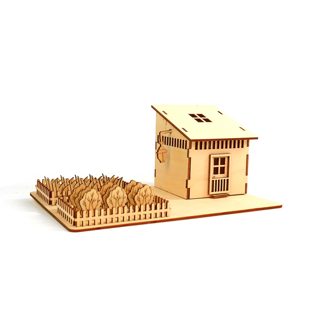 3D Puzzle Fortress Set Wood Construction Kit Educational DIY Toy ...