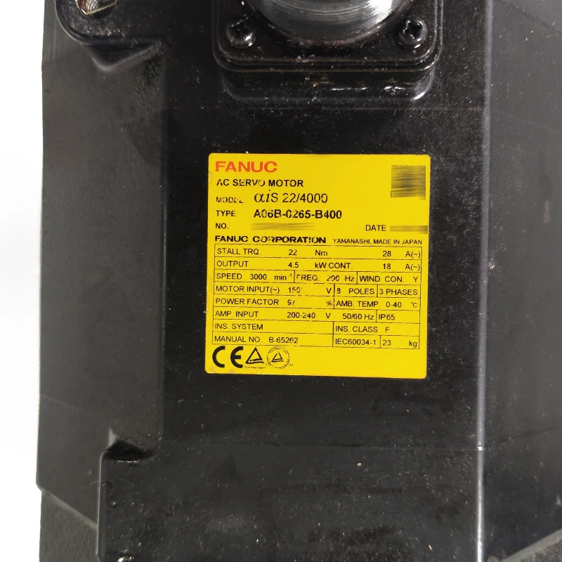 A06B-0265-B400 Động Cơ Servo Ac Chính Hãng Đã Thử Nghiệm Fanuc