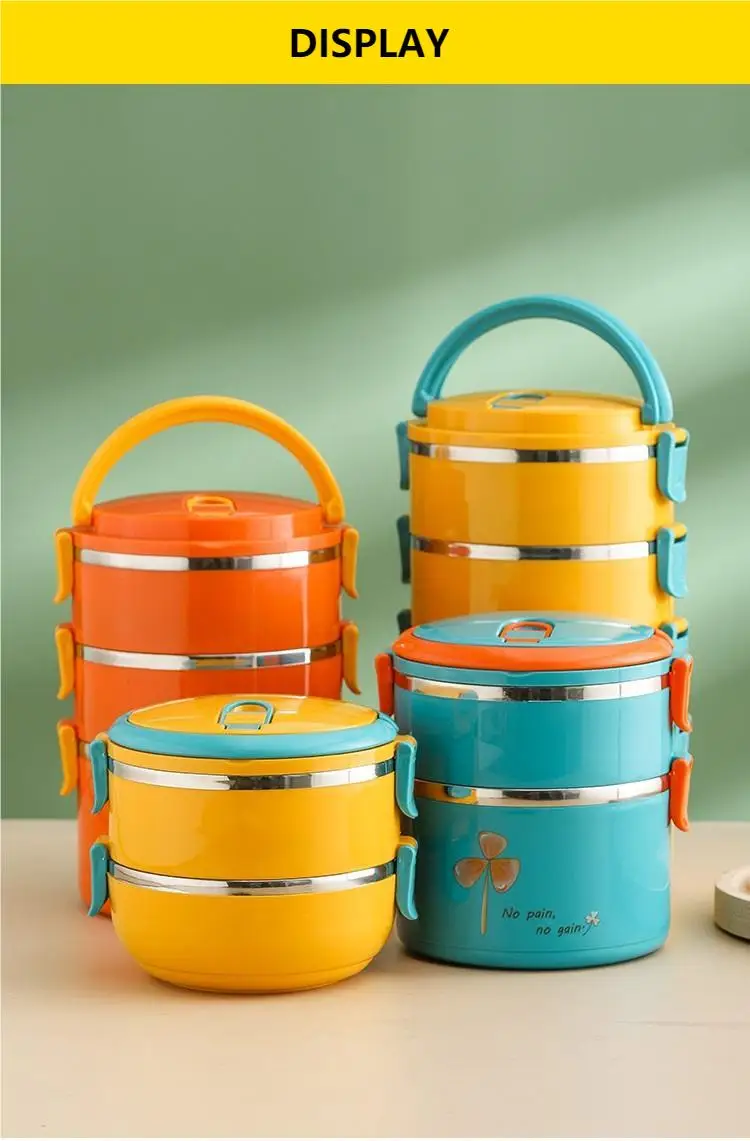 Multi-color Layered Insulation Lunch Box Thickened Stainless Steel ...