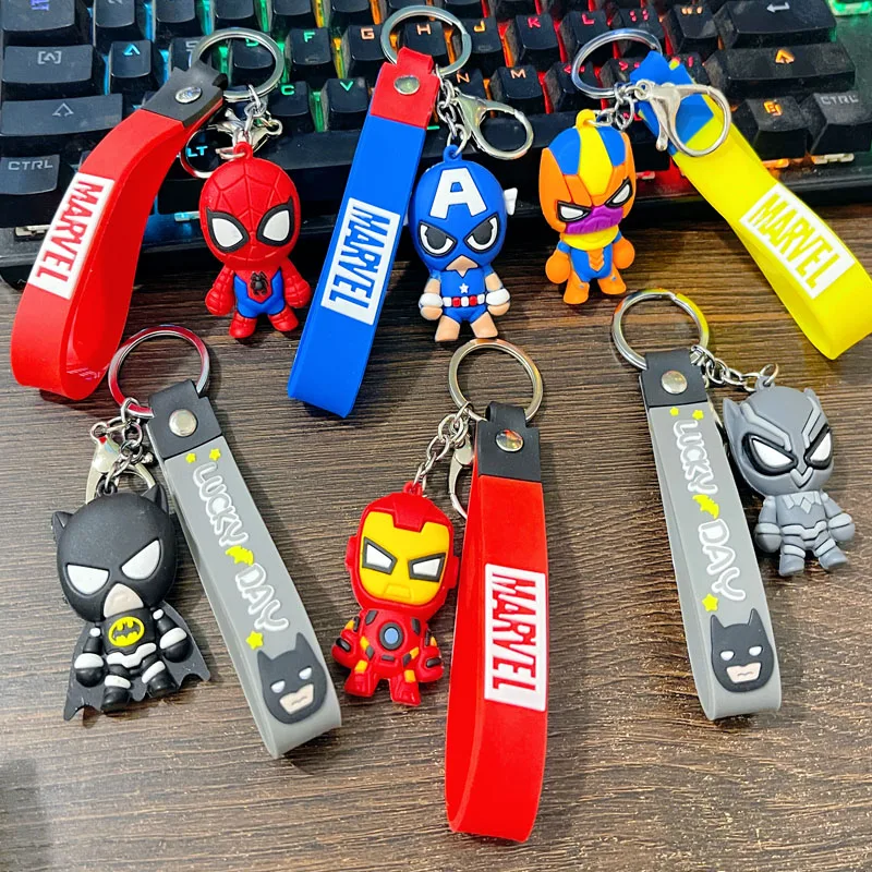 Hot Selling Avengers Key Chain Cartoon Animation Super Hero Doll Marvel ...
