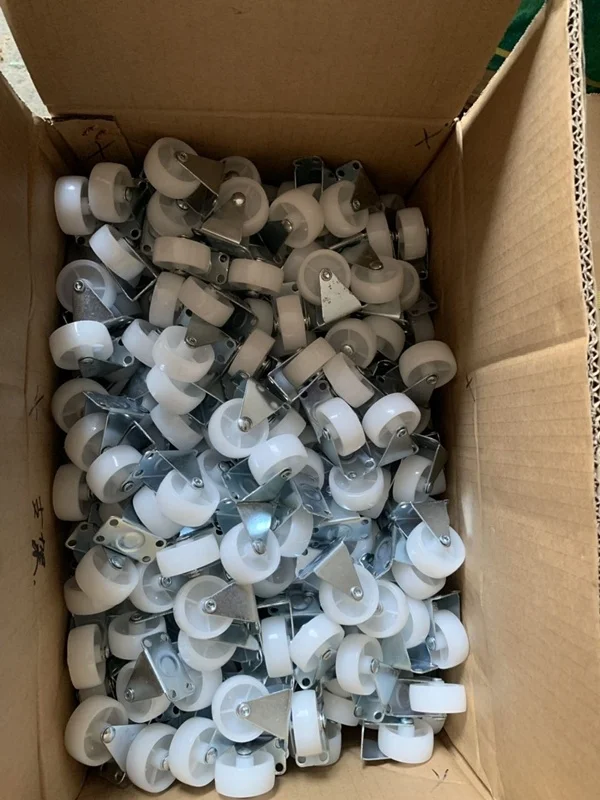 2 Inch 50mm Small Light Duty Funiture White Core Plastic Red Tyre Pvc ...