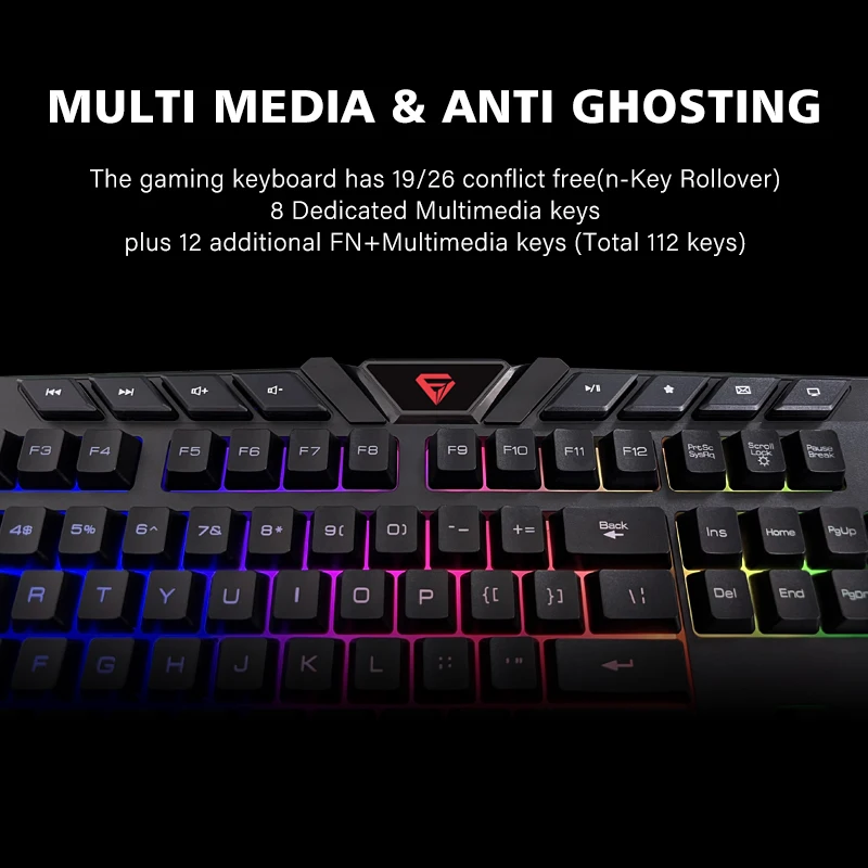 Wire Led Usb Full Keys Rgb Backlit Membrane Light Latest Oem Rainbow ...