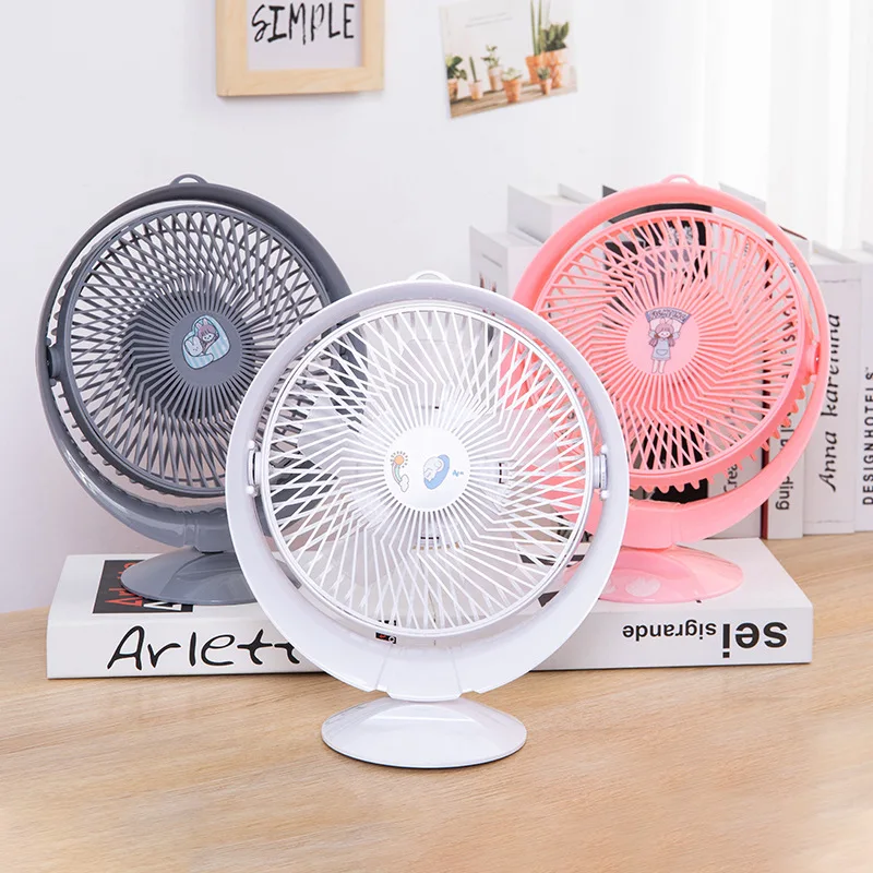6 Inch Table Top Rechargeable Table Fan With Night Light Ac Dc ...