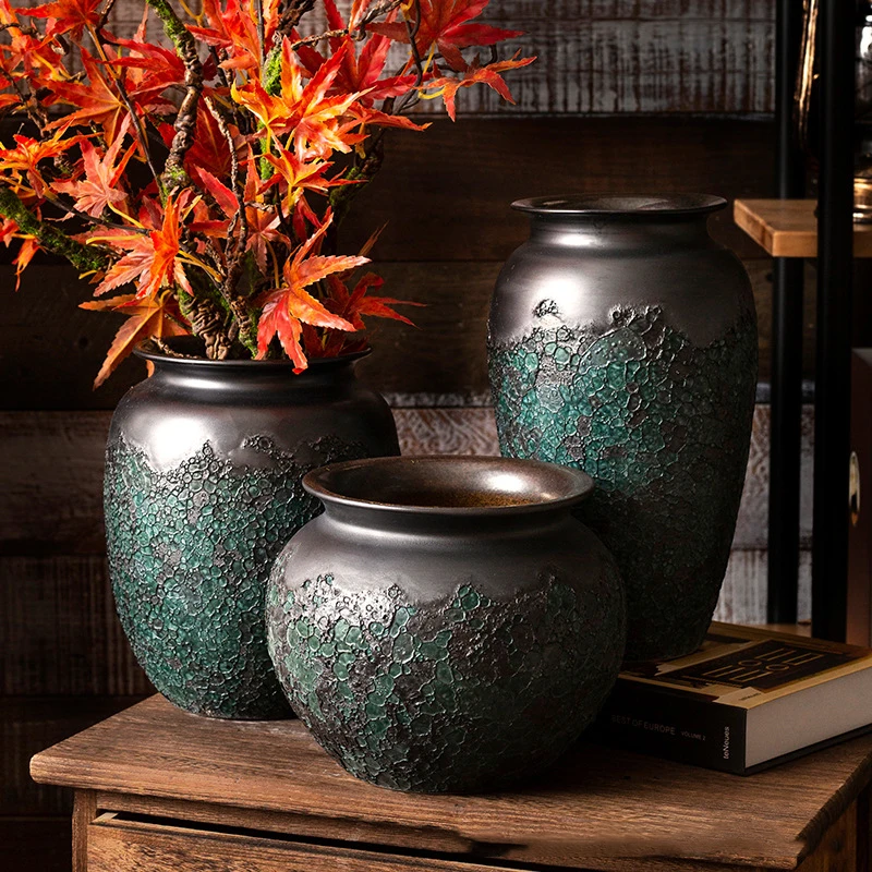 Rustic Green Vase Rustic Looking Vase Large Round Rustic Vase - Buy ...