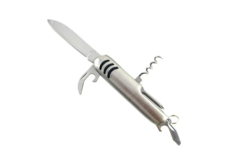 5 in 1 Camping Multi Tool - Stainless Steel Multifunctional Knife