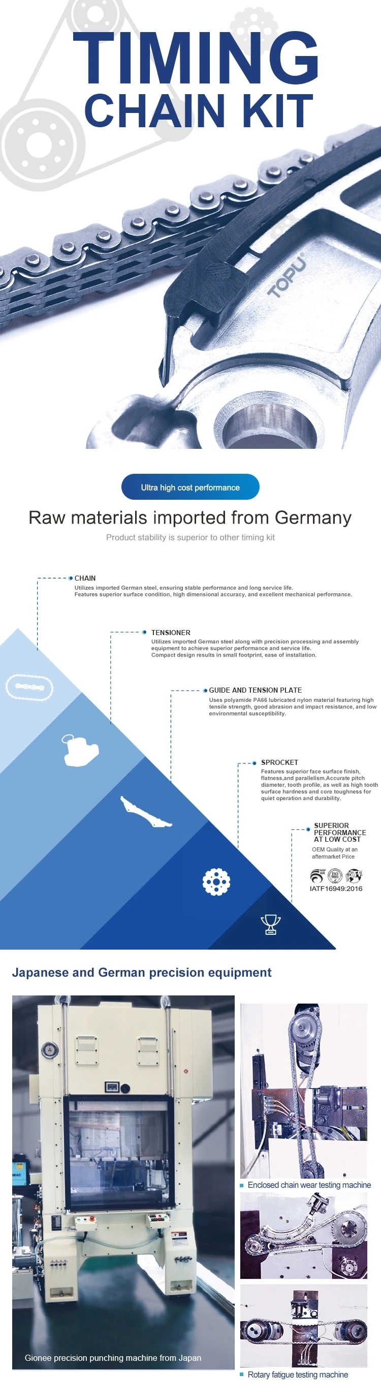TOPU Factory Timing Chain Kit & Accessories Fit for Mercedes-Benz ...