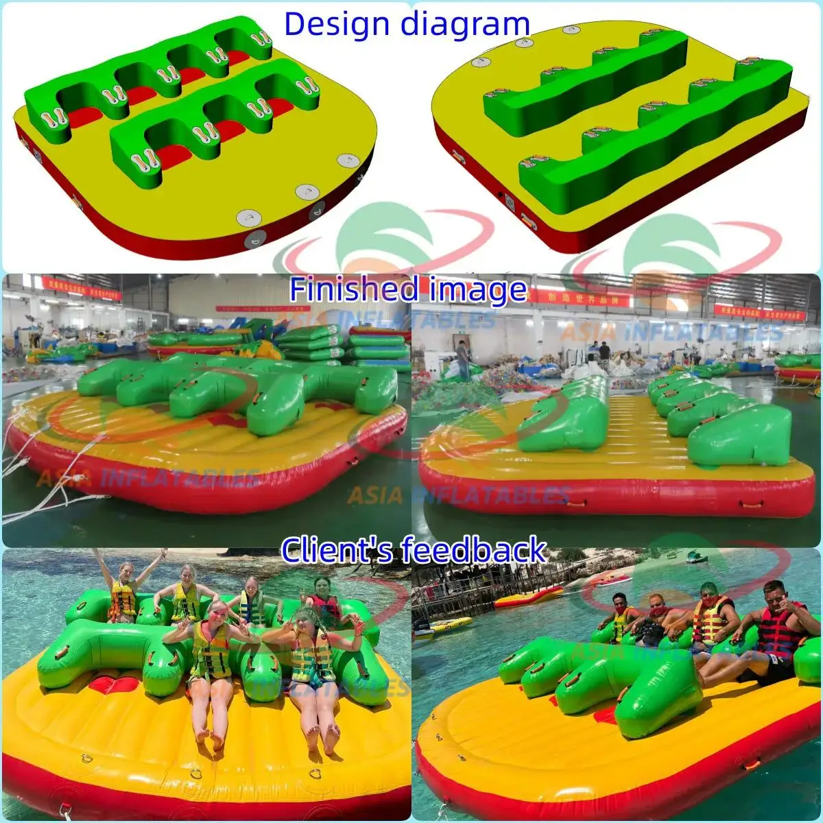 11 Riders Banana Slider Inflatable Drift Slider Water Towables