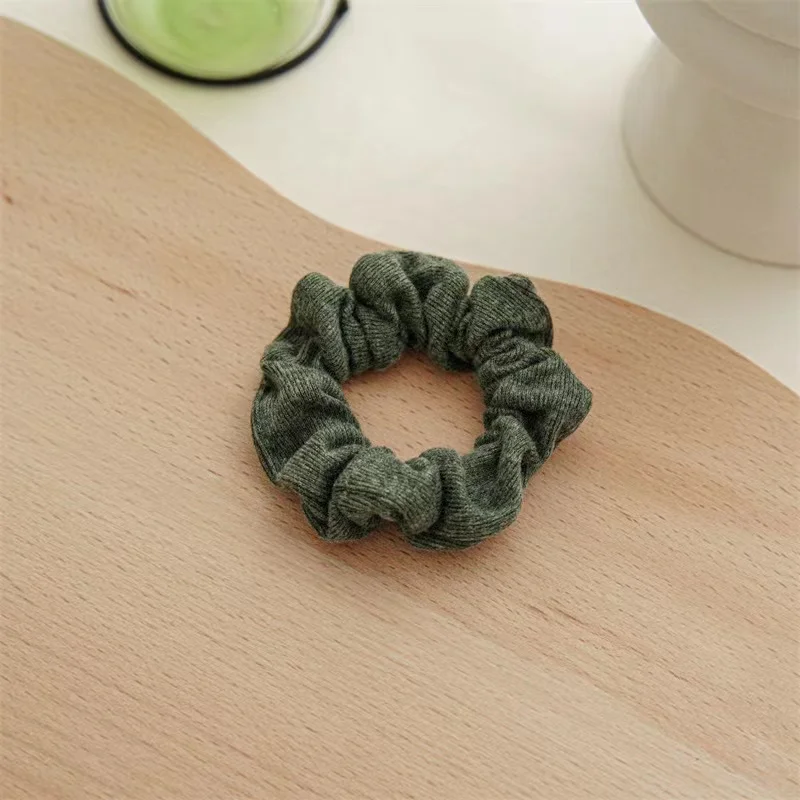 New Simple Fashion Cashmere Wool Thick High Elastic Hair Scrunchies ...