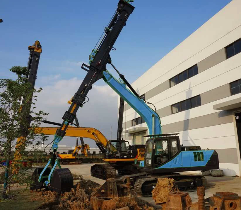 Excavator Mounted Long Reach Boom Clamshell Hydraulic Arm