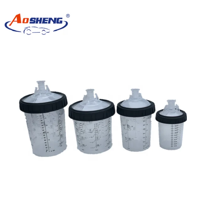 Automotive Printable Plastic Spray Gun Paint Cup 3.1 With Clips And ...