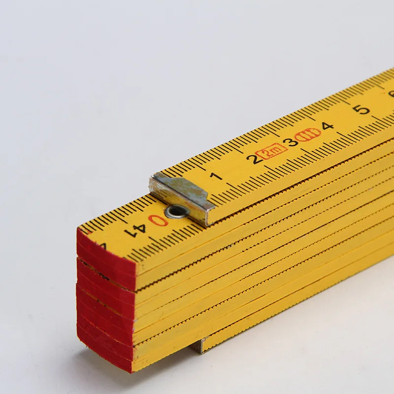 Construction Measuring Wood Folding Ruler - 2m/1m Length