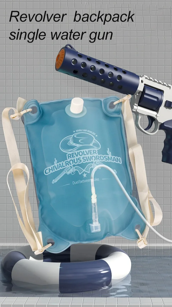Single Gun Revolver Big Capacity Automatic Water Pistol Long Range ...