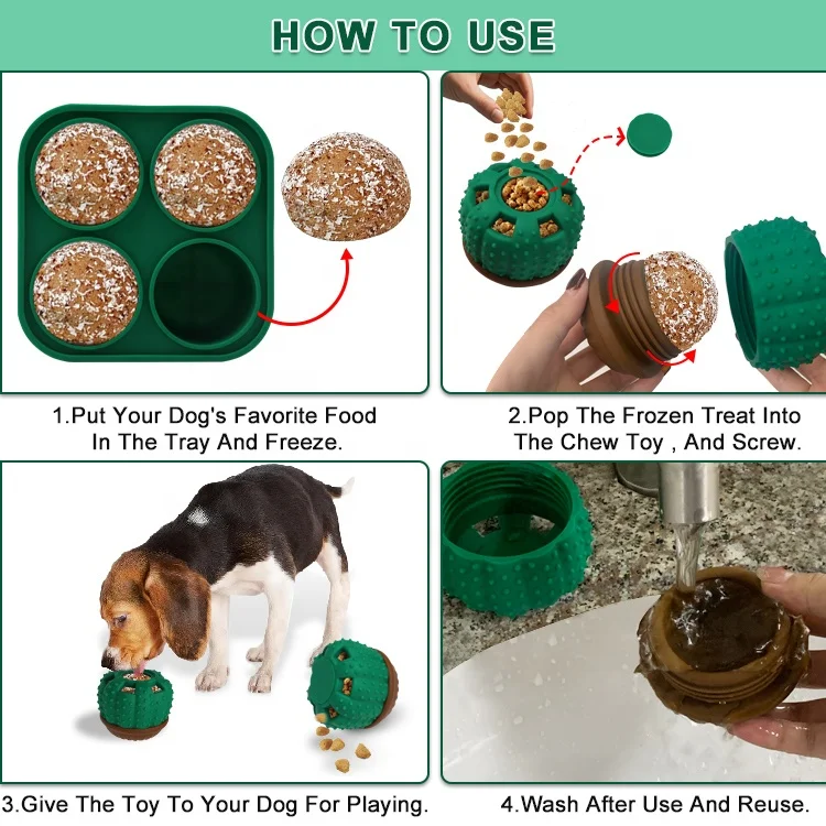 Custom Frozen Fillable Treat Dispensing Dog Toy - Puzzle