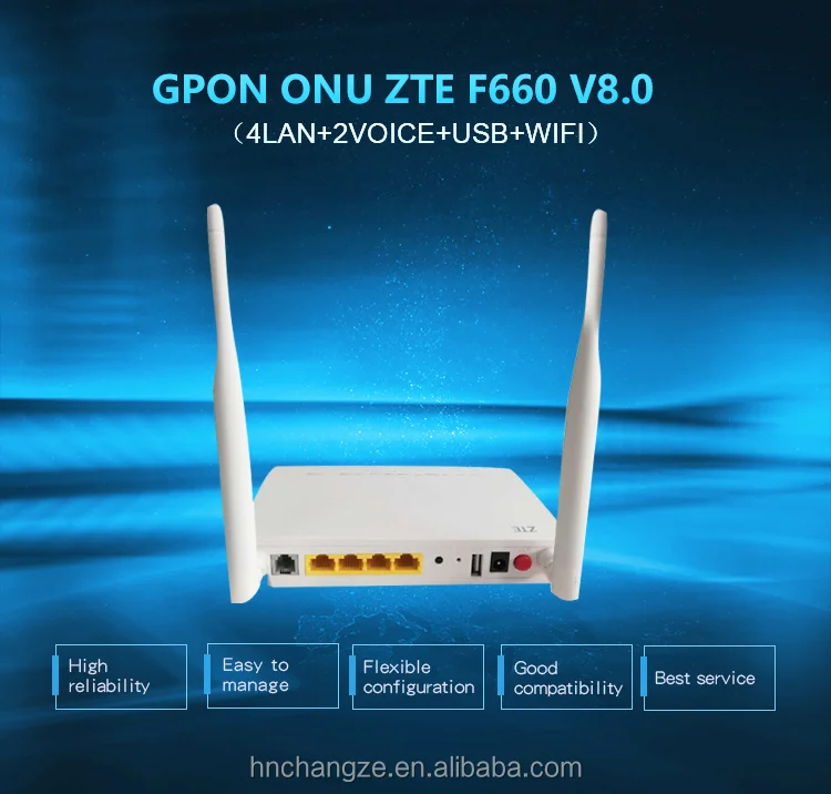 Brand New Zte F660 V8 1ge 3fe 1pots 1usb Wifi Onu F660 Zte F609 Gpon ...