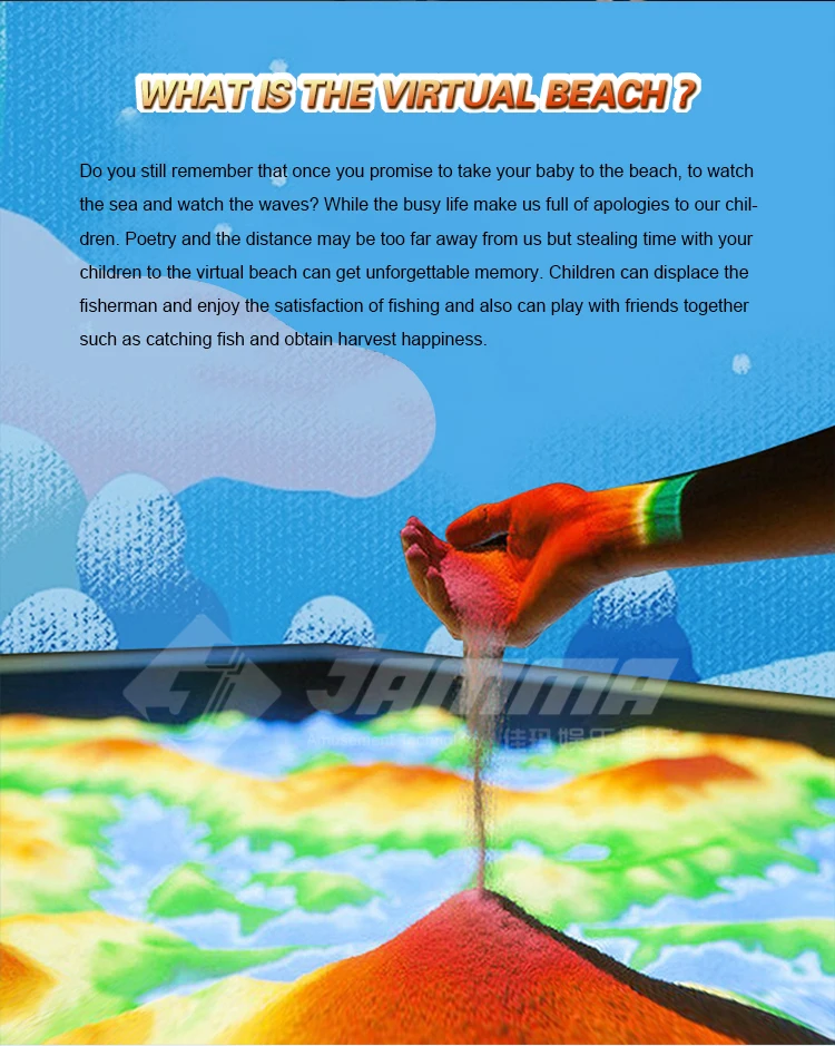 AR Interactive Sand Beach Projection Equipment for Kids