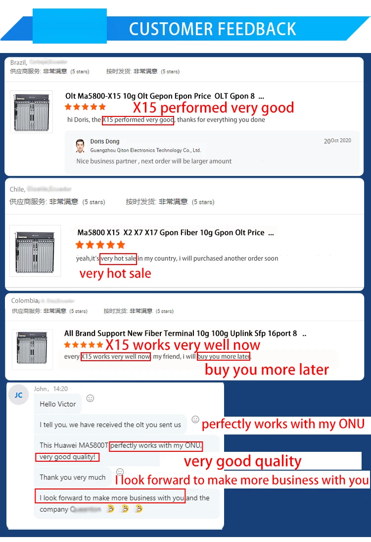 MA5800-X15 OLT with 16 GPON Ports - High Quality FTTH