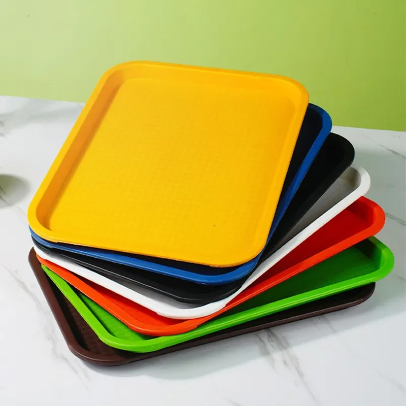 Commercial Plastic Fast Food Tray Rectangular Food Serving Tray Cheap ...