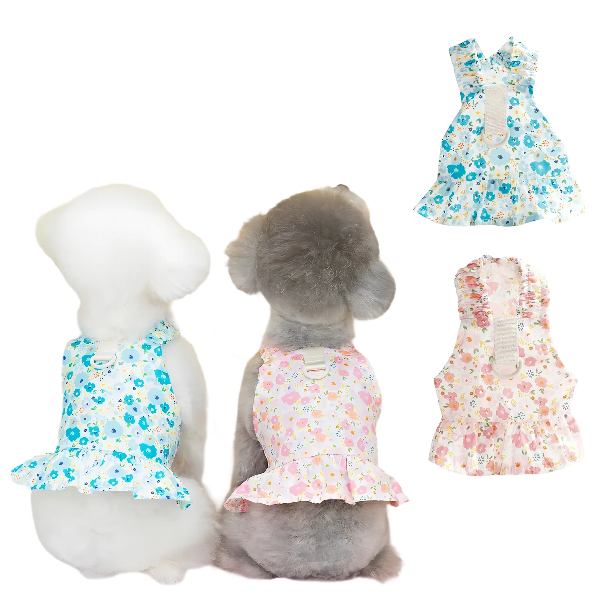 Hot Sale Puppy Clothes Pet Accessories Pets Flower Pattern Vest Dresses ...