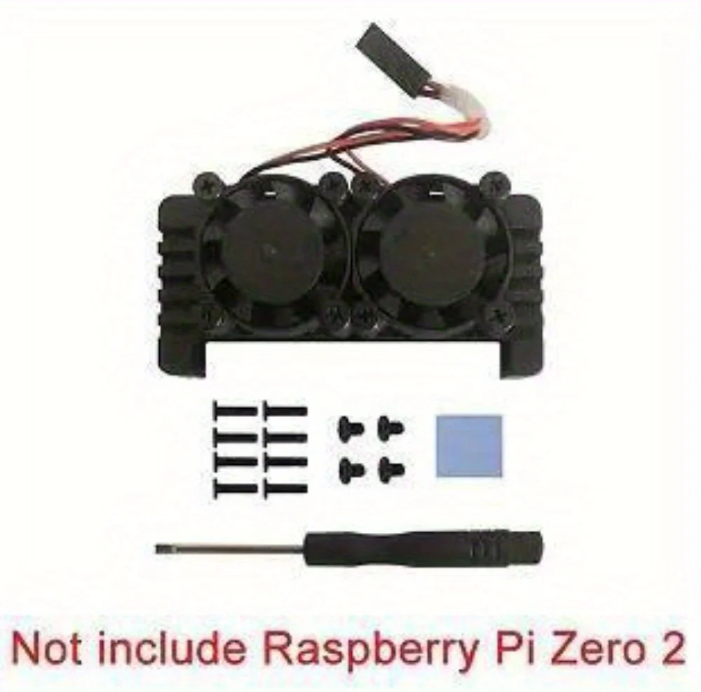 Raspberry Pi Zero 2w Pi0 2 W Aluminum Heatsink Case Double Fans - Buy ...