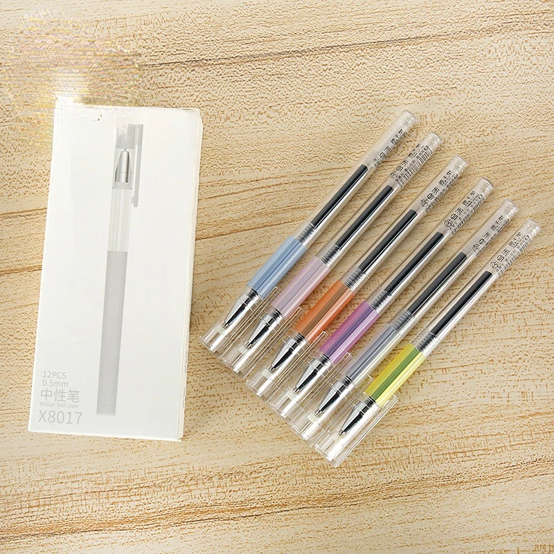 Cute Transparent Splicing Pen Holder Neutral Pen Creative Pulling ...