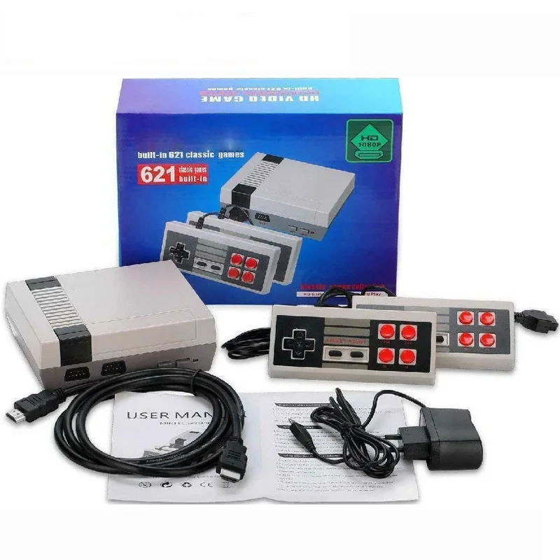 Retro Arcade Mini Classic Wired Hd Tv Video Game Console Built-in 621 ...