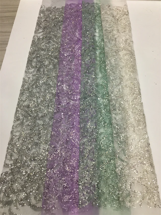 New Design Rhinestone Mesh Fabric Wedding Crystal Sequined 3d Beaded ...