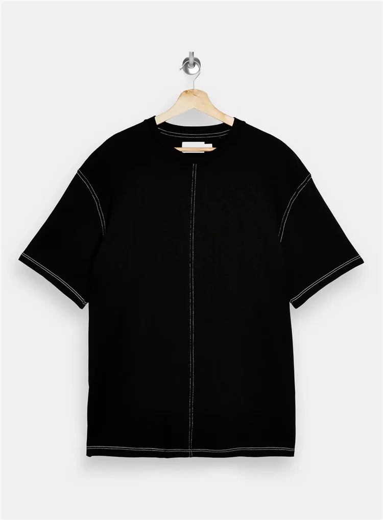 Soft Cotton Crew Neck - Organic Cotton Contrast Collar Tee