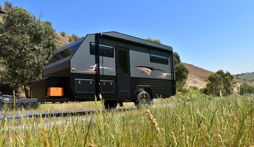 Off Road 15 Foot RV Camping Trailer Toy Hauler by Ecocampor