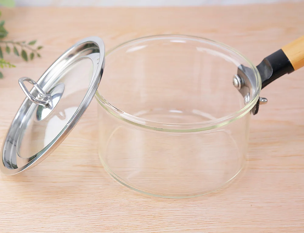 Direct Heating Heat Resistant Clear Transparent Glass Cooking Pot - Buy ...