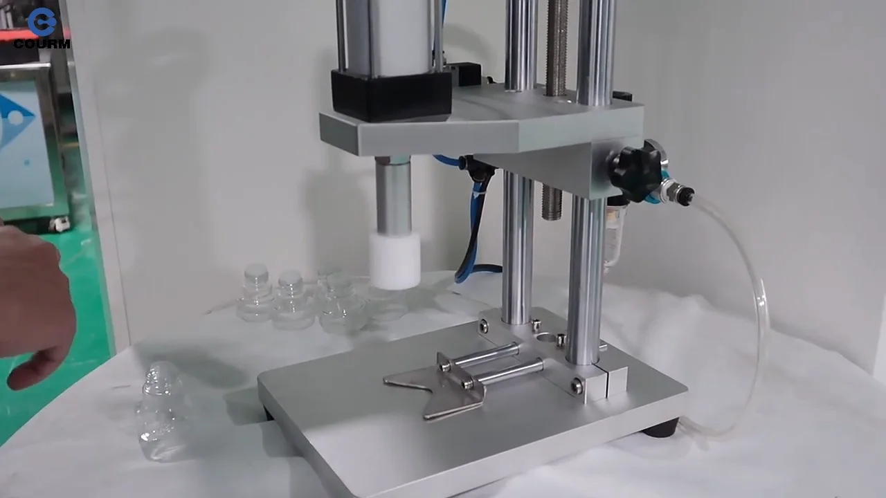 Pneumatic Desktop Perfume Collar Ring Small Bottle Crimping Pressing ...