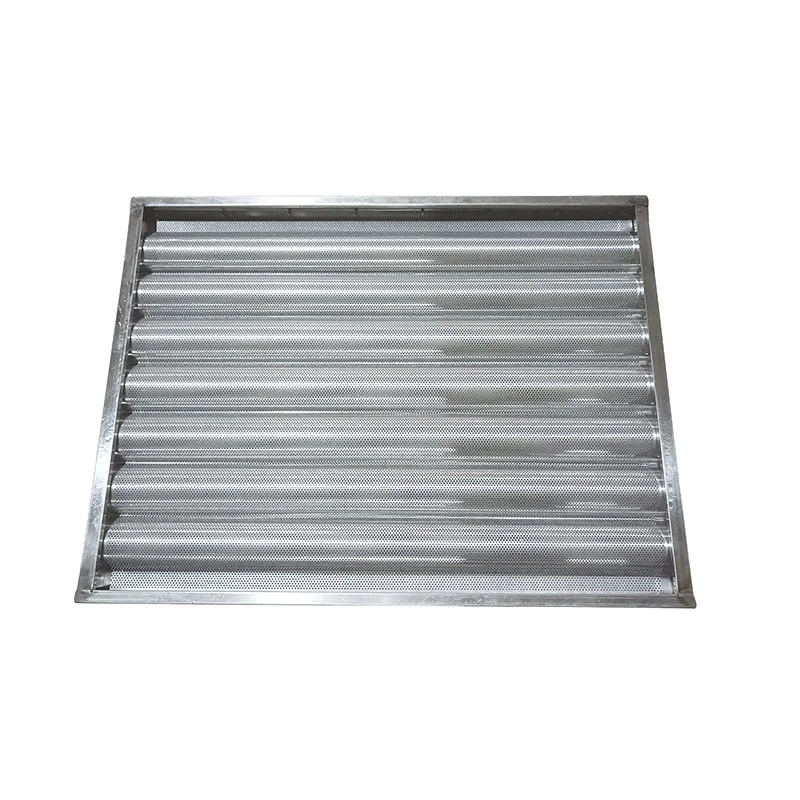 Aluminum Perforated French Bread Baking Trays - Baguette Pans