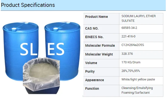 70% Sles Liquid Detergent Grade Sodium Lauryl Ether Sulfate Aes Polymer Category - Buy Sles 70% ...