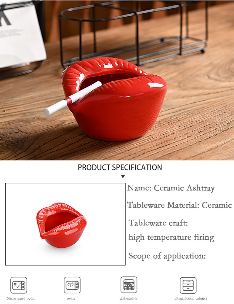 Redeco New Design Creative Ashtray - Big Lips Ashtray