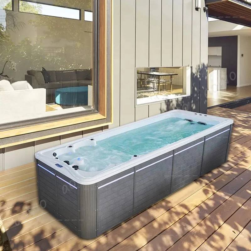 Outdoor Yacusi Swim Spa & Endless Pool with 60 Jets - Modern ...